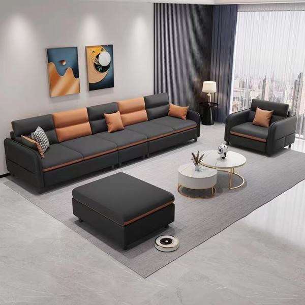 Quality Hotel Living Room Modern Luxury Leather Sofa Sophisticated Craftsman for sale