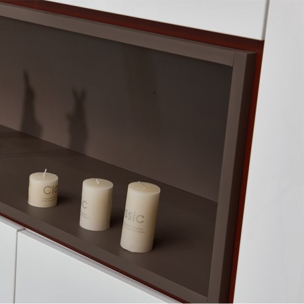 Quality High Gloss Wardrobes White Modern Coat Closet Display Table Storage for sale