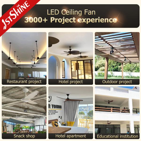 Quality 42 Inch Black Retractable Ceiling Fan With Light Remote Control for sale