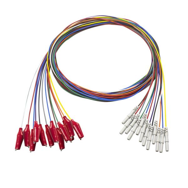 Quality Din 1.5mm style Grabber with Soft outer shell Alligator Clip EEG Electrodes Plated gold EEG EMG Leadwires Electrode for sale