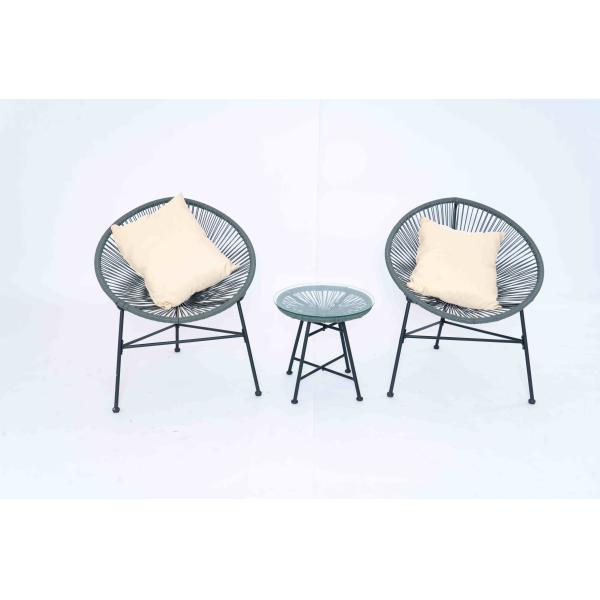 Quality Patio Outdoor Wicker Bistro Table And Chairs Dining Colorful Rattan Acapulco for sale