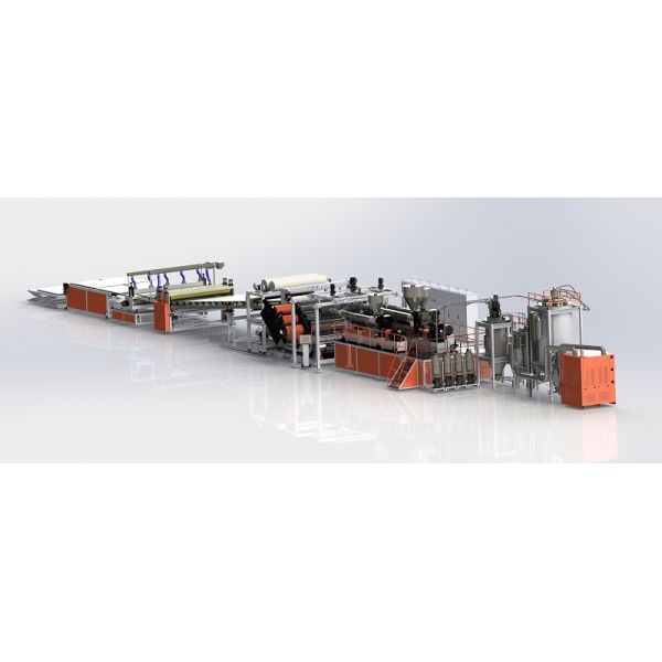 Quality Customizable pattern  PC/PMMA Sheet Extrusion Line, Single Screw high transparency for sale