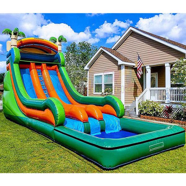 Quality 40ft Long Giant Slides Safe Inflatable Slip N Slide Jumbo Aqua Slide Water Slide for sale