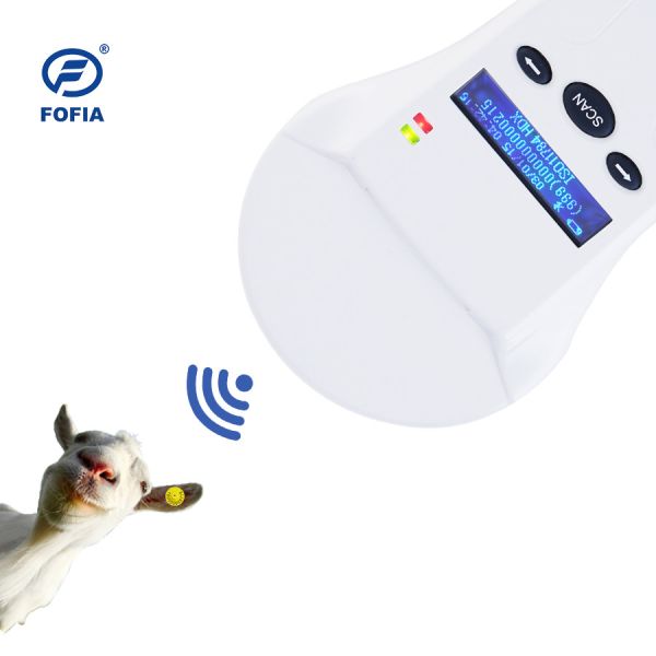 Quality Barcode Animal Identification Scanner RFID Reader 134.2khz 22 Cm for sale