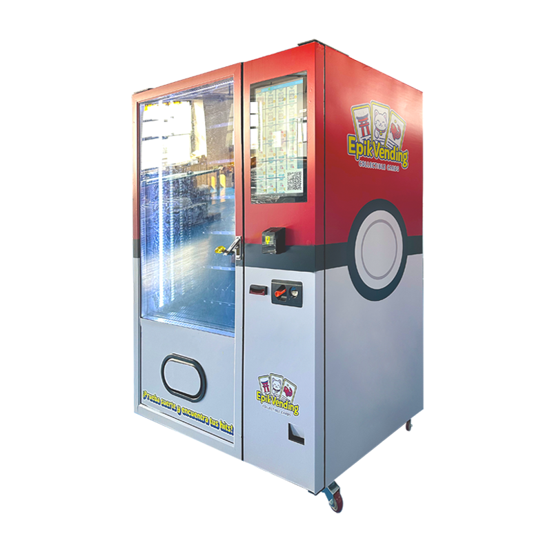 Quality Compact Pokemon Vending Machine with Customized Stickers with Card Reader for sale