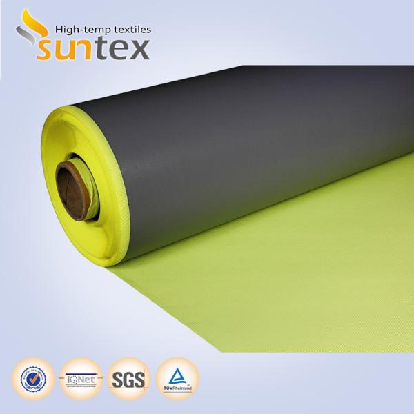 Quality Heat Retardant Black Fire Retardant Fabric Glassfiber Coated / Ptfe Fiberglass for sale