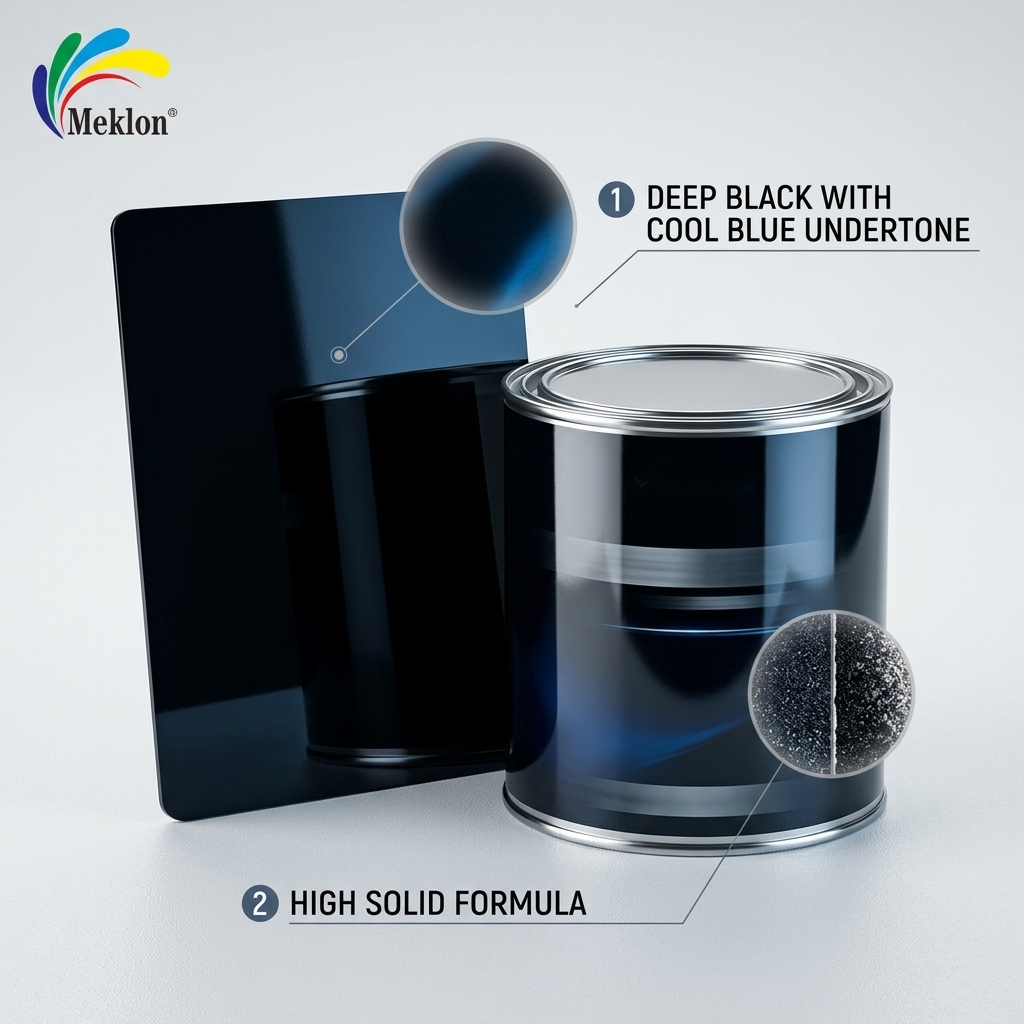 Quality 1K Blue phase Special Black Paint High Solid System Auto Refinish Paint for Car for sale