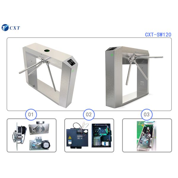 Quality Full-Automatic Tripod Turnstile Gate 100KG Force Stainless Steel for sale