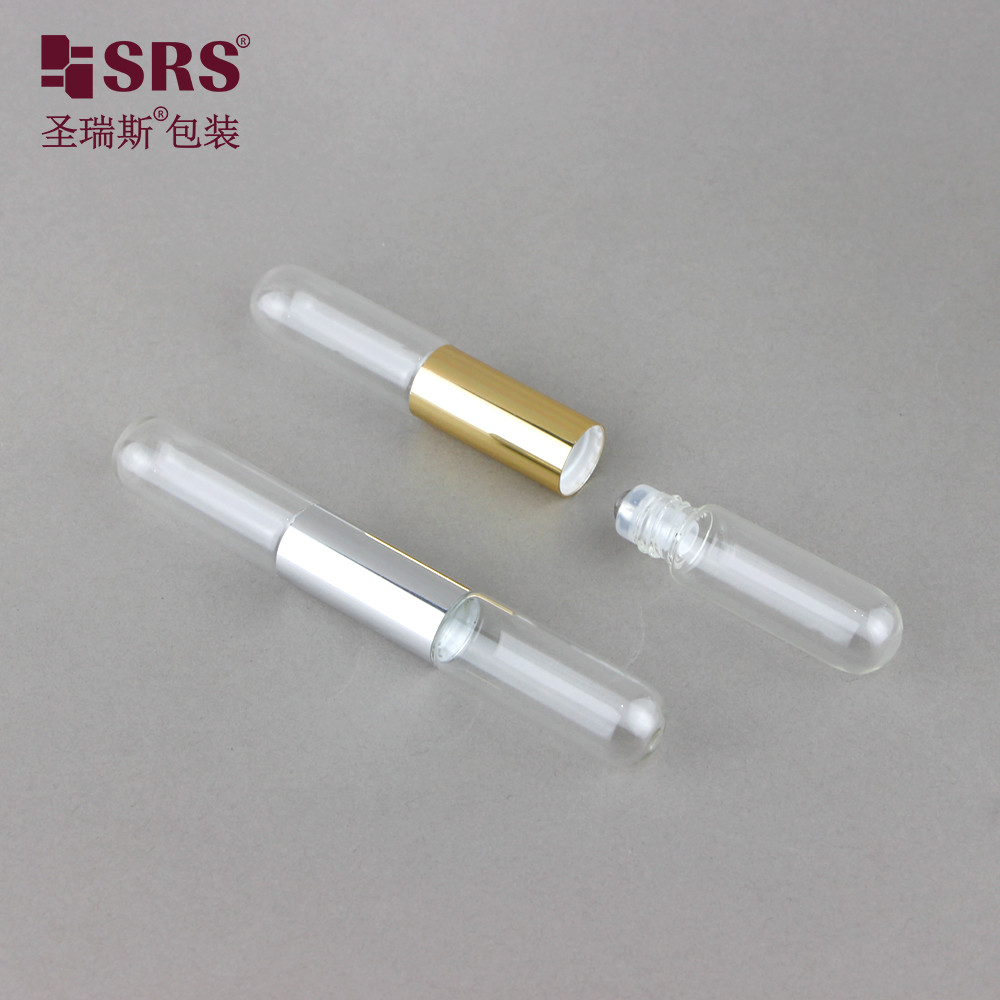 Quality SGB2-5ml+5ml Transparent Cute Empty Perfume Essential Oil Roller Steel Ball for sale