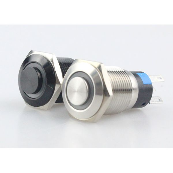 Quality High Head Push Button Switch LED Illuminated , Aluminum Stainless Steel Push for sale