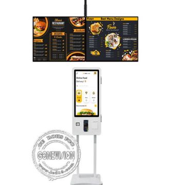 Quality 43" FHD IPS LCD Hanging Digital Signage For Kitchen Management for sale