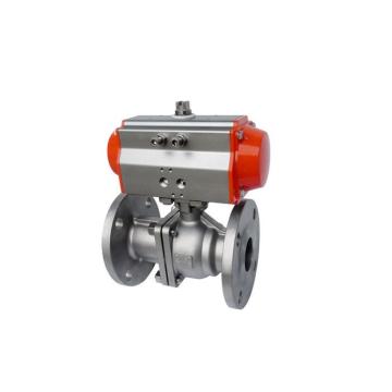 Quality Flange CF8 Body 8" Pneumatic Actuated Ball Valve for sale