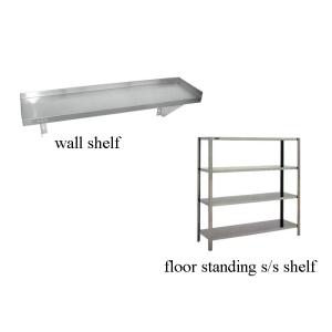 Quality Stainless Steel Kitchen Shelves Adjustable Height Solid Floor Standing Wall for sale