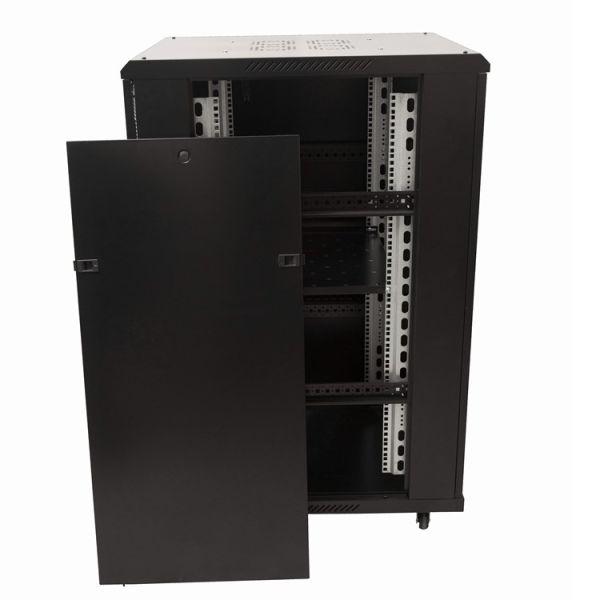Quality 22U RAL9005 19 inch Static loading 600 kg server rack cabinet with cooling for sale