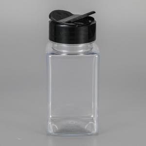 Quality 120ml Plastic Seasoning Bottle With Shaker Lids Square Plastic Spice Container for sale