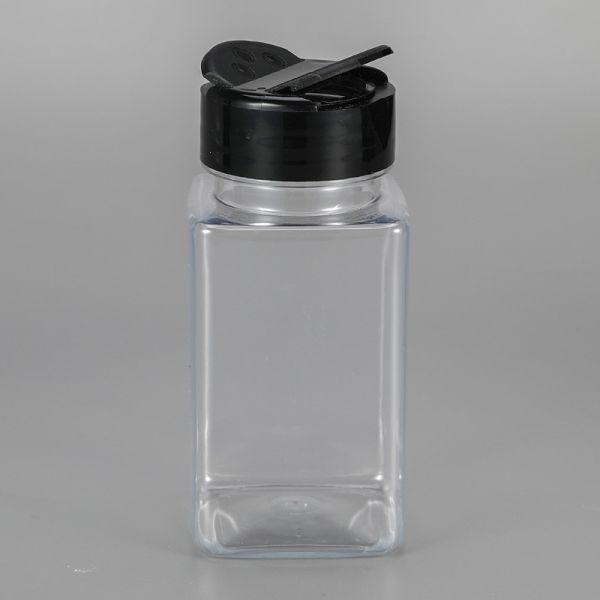 Quality 120ml Plastic Seasoning Bottle With Shaker Lids Square Plastic Spice Container for sale