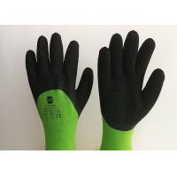 Quality Acrylic Liner Crinkled Latex Coated Gloves Double Dipping Palm Pattern for sale