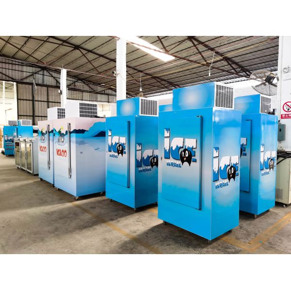 Quality Gas Station Outdoor Ice Merchandiser Freezer Solid Door Digital Temperature for sale