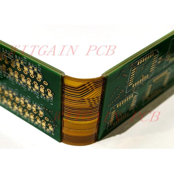 Quality Six Layer Rigid Flex Printed Circuit Board 1.6mm Green Solder Mask FR4+PI for sale