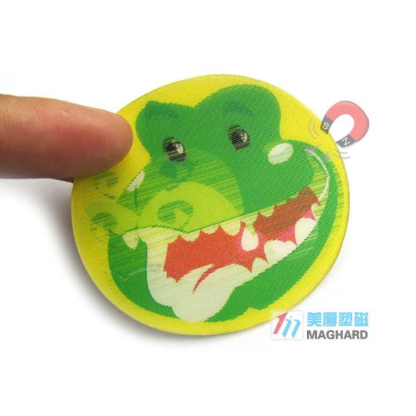Quality Strong Paper Printing Animal Round Personalized Fridge Magnets Cartoon Style for sale