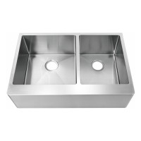 Quality 33 Inch Single Bowl Apron Front Sink With Heavy Duty Sound Guard Padding for sale