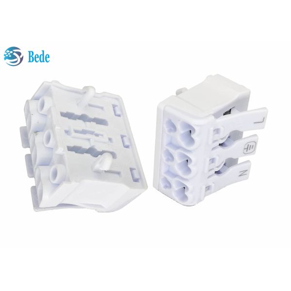 Quality 3 Pole Push Wire Connector Quick Terminal Block Suitable For Joining Solid Or for sale