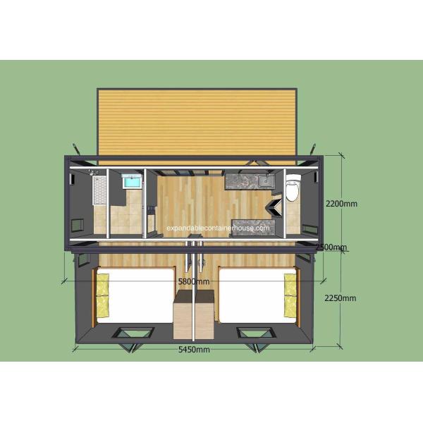 Quality Stable Folding Container House With Sturdy Steel Frame / Sandwich Panel for sale