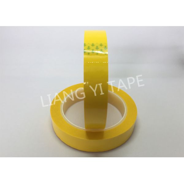 Quality SGS 66m Length Yellow Polyester Film backing Adhesive Insulation Tapes for sale