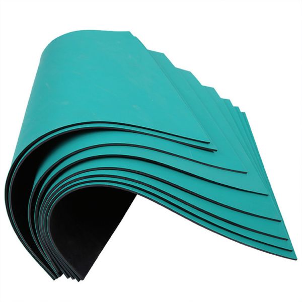 Quality Green Blue Black Grey ESD Rubber Mat Anti Static For Workplace Table / Floor for sale