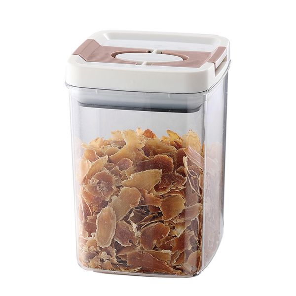 Quality Clear BPA Free 6-Piece Set Air Tight Easy Open Lids Cereal Seal Pot Dry Food Storage Containers for sale