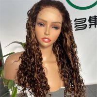 Quality Swiss HD Lace Wig Closure Double Drawn Pixie Curls Human Hair Highlight Color for sale