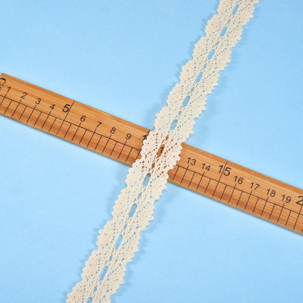 Quality Crocheted Beige White Black Cotton Lace Trim Crochet Ribbon Lace for sale