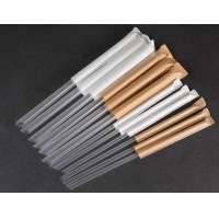 Quality 100% Eco Friendly Individually Straws Wrapped Compostable Pla Cold And Hot for sale
