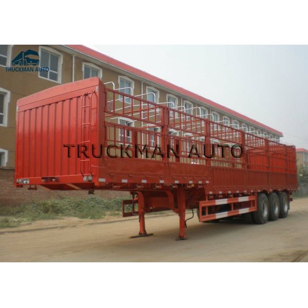 Quality 50-60 Tons Loading Fence Semi Trailer For Bulk Goods And Containers Transport for sale