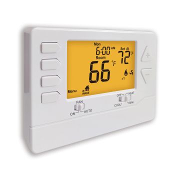 Quality NTC Sensor 24V LCD 2 Heat 1 Cool Programmable Central Heating Thermostat for sale