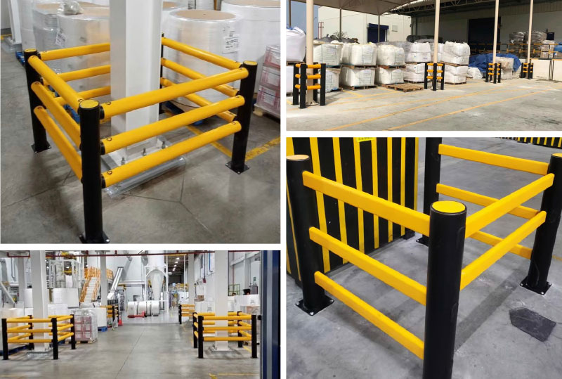 Building Post Safety Barrier Polygon Anti-Collision Guardrails Warehouse Safety Barrier