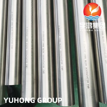 Quality ASTM A861 GR.2 Titanium Alloy Seamless Pipe For Boiler Condenser Electric for sale
