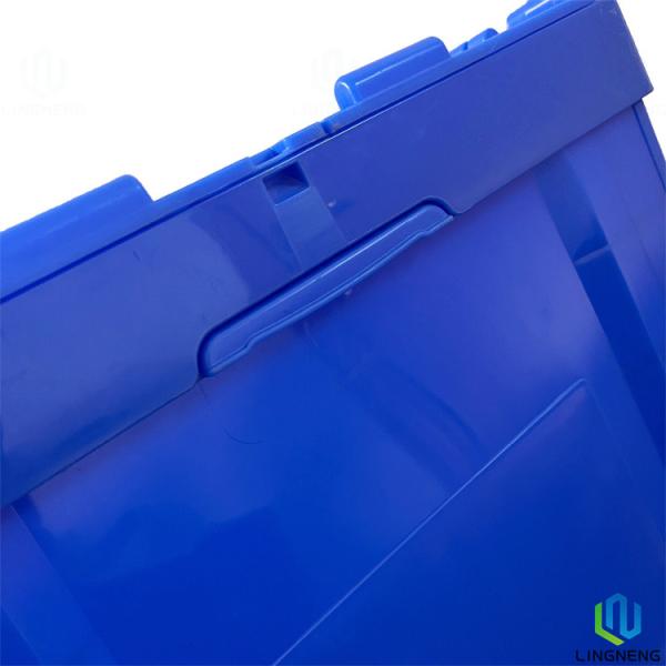 Quality 62L Folding Plastic Storage Crate , Plastic Collapsible Storage Boxes With Lids for sale
