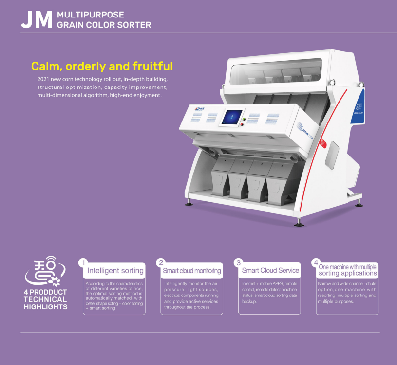 80 Channel Mini Rice Color Sorter With Secondary Sorting from China Factory