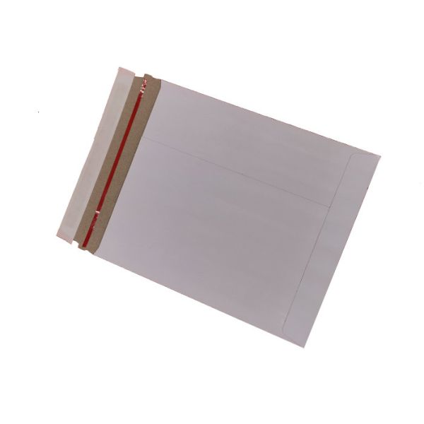 Quality Lightweight 13x13cm Recycled Rigid Mailers White Cardboard Envelopes for sale