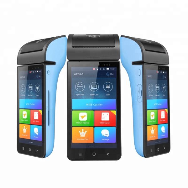 Quality P3 WLAN2.4G Android EMV POS Terminal Portable PBOC All In One Capacitive Touch for sale