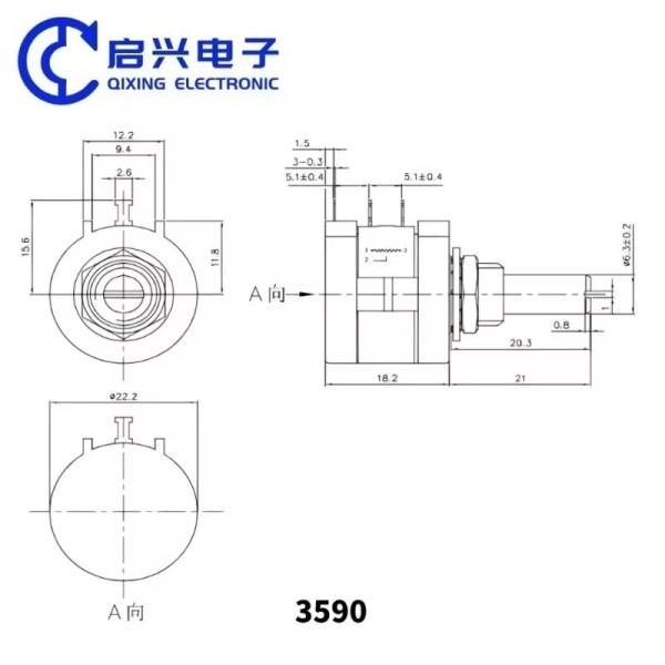 Quality Customizable 3590S-2-103L Wirewound Potentiometer for Various Electronic for sale