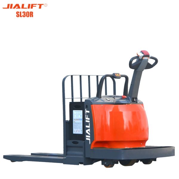 Quality 3 Ton Stand-On Electric Pallet Truck Rated Traction Lift Height 233mm for sale