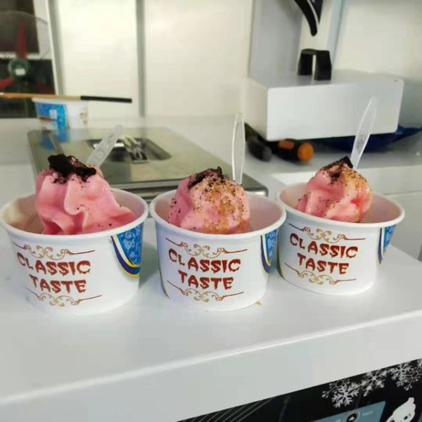 Quality Quick Making Automatic Soft Ice Cream Vending Machine With Attractive LED for sale