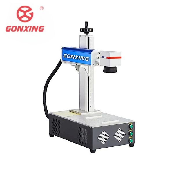 Quality 300mm Portable Mini Nameplate Credit Card Laser Fiber Marking Machine for Metal Stainless Steel Plastic Customizable Logo for sale