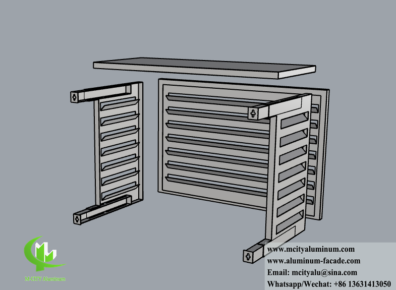 Quality Marine-Grade Aluminum AC Cover with Modular Easy-Fit System and Optimal Air Intake for Heat Pump Enclosures for sale