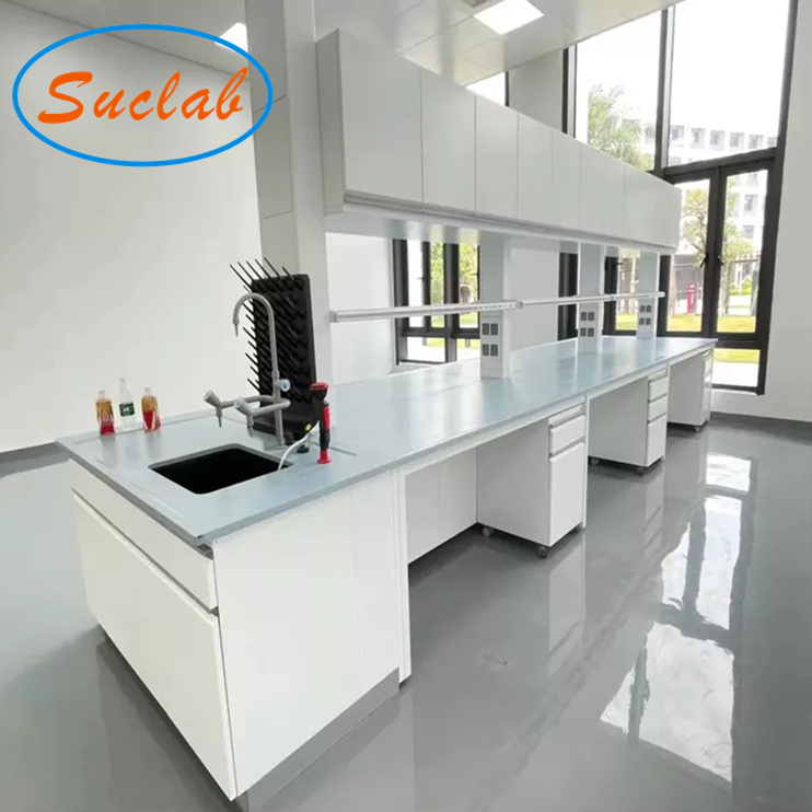 Grey Modular Chemistry Lab Workbench Alkali Resistant Multi Function ...