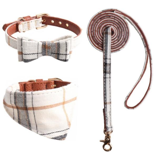 Quality luxurious Collars Triangular Scarves Leashes Dog Sets for sale