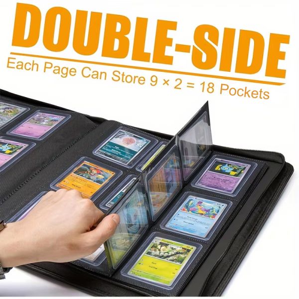 Quality Wholesale 9 Pockets Top Loader Binder Large Capacity PU Leather Photo Card for sale