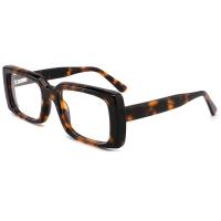Quality Square Small Acetate Fiber Frame Glasses Men Women Optical Resin Ac Lens for sale